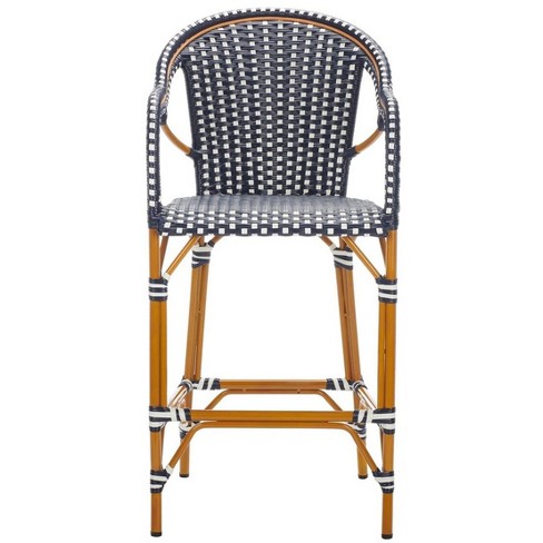 California Barstool W/ Arms - Navy/white - Safavieh : Target