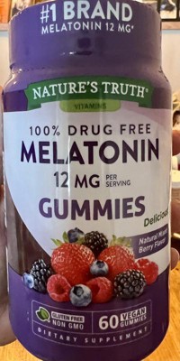 Nature's Truth 12mg Melatonin Vegan Gummies - 60ct : Target