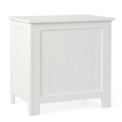 Qaba 2-in-1 Kids Wooden Toy Organizer Chest Storage Box With Seat Bench Cabinet Chunk Cube With ...