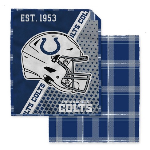 Nfl Indianapolis Colts Gradient Helmet Double Sided Ultra Cozy Blanket ...