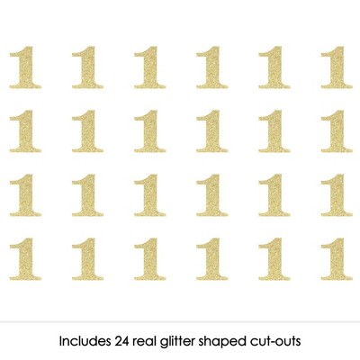 Big Dot Of Happiness Gold Glitter 1 - No-mess Real Gold Glitter Cut-out ...