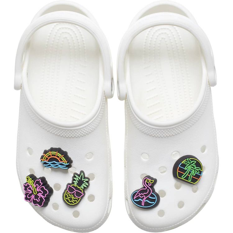 Crocs Jibbitz Neon Summer Vibes Light Up Shoe Charms 5-Pack : Target