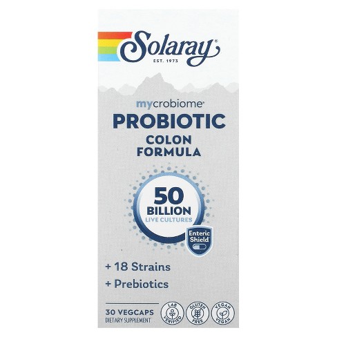 Solaray Mycrobiome Probiotic Colon Formula, 50 Billion, 30 Vegcaps : Target