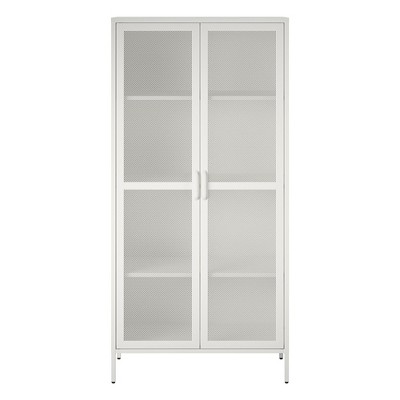 Realrooms Shadwick 2 Door Tall Metal Locker Style Storage Cabinet-mesh ...