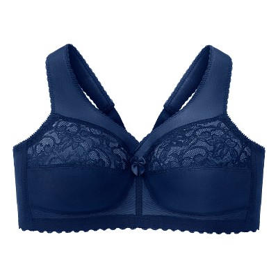 Glamorise Womens Magiclift Original Support Wirefree Bra 1000 Blue 50g ...