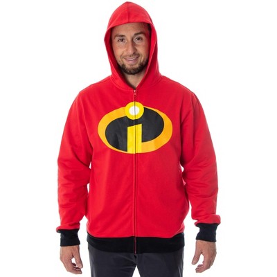 Disney The Incredibles Logo Adult Costume Zip Up Hoodie : Target