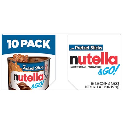 Nutella And Go! Hazelnut Spread With Pretzel Sticks - 19oz/10ct : Target