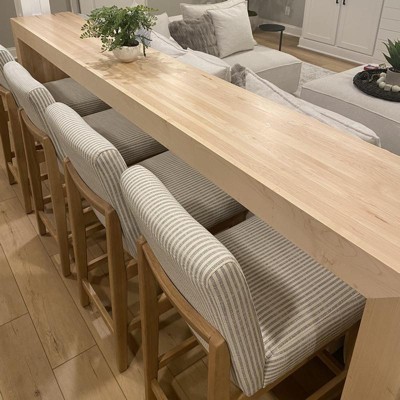 Upholstered Natural Wood Slipper Counter Stool - Hearth & Hand™ With ...