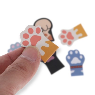 Unique Bargains Magnetic Bookmark Cat-Paw Design Magnet Cardboard : Target