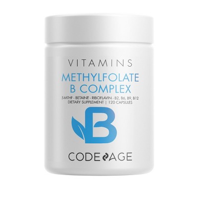 Codeage Methylfolate B Complex, Methylated Folate, Betaine, Riboflavin ...