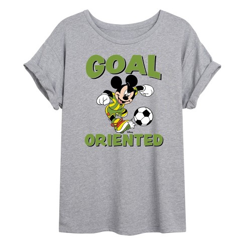 Women's Disney Soccer Goal Oversized Graphic T-shirt - Heather Grey ...