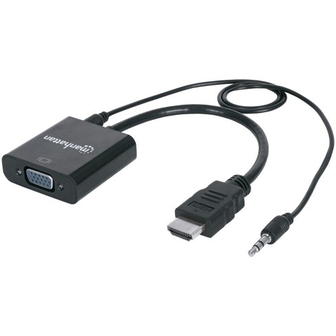 Manhattan Hdmi Male To Vga Female Converter With Audio In Black Target