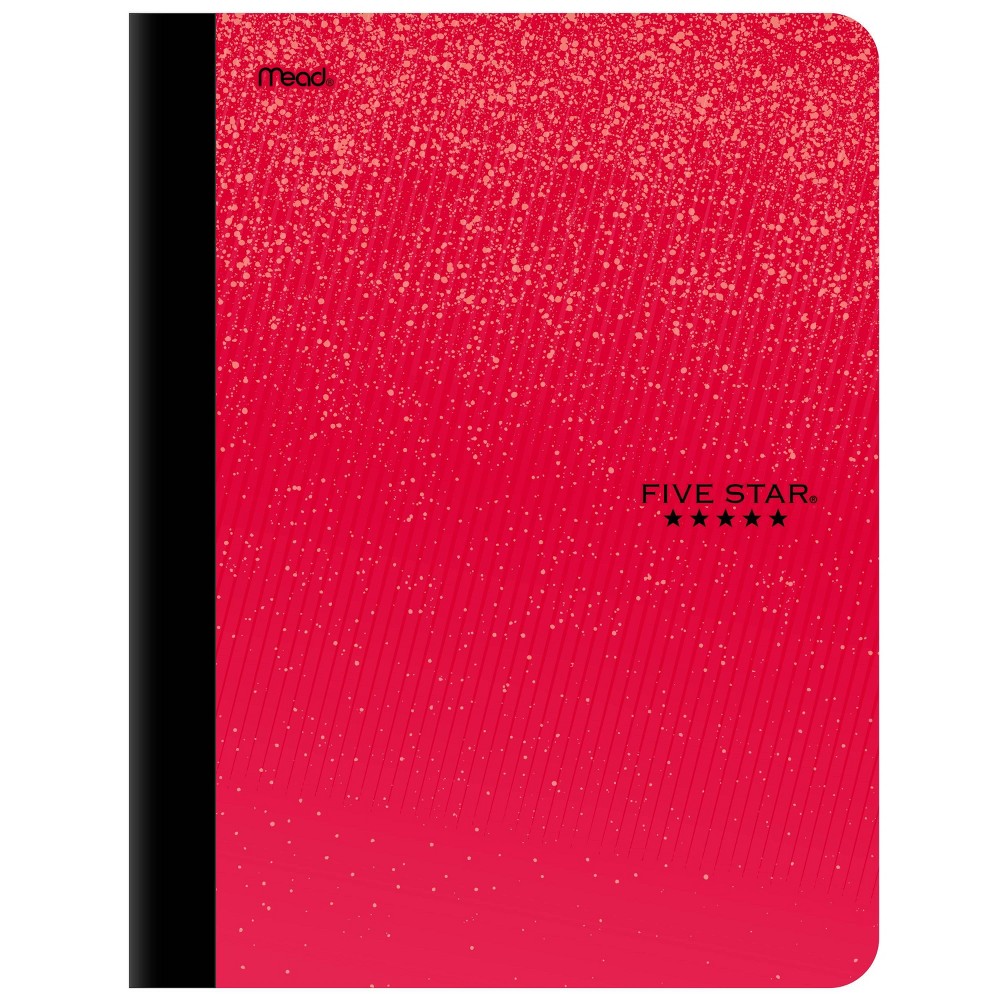 Five Star Wide Ruled Composition Notebook Red pack 10