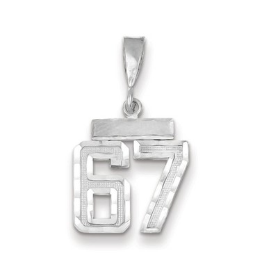 Black Bow Jewelry 14k White Gold, Varsity Collection, Small D/c Pendant ...