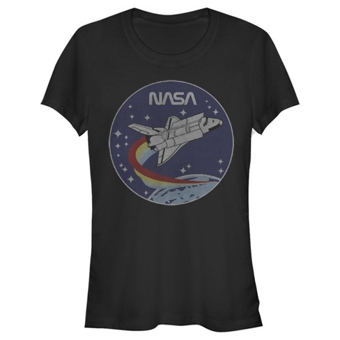 Juniors Womens Nasa Space Rocket T-shirt - Black - Medium : Target