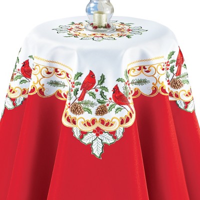 Collections Etc Festive Embroidered Cardinal And Pinecone Table Linens ...