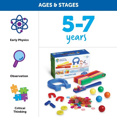 Learning Resources Super Magnet Lab Kit, 119-piece Kit, Ages 5+ : Target