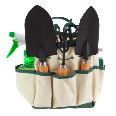 Nature Spring Gardening Tools With 7-pocket Canvas Tote - Set Of 8 : Target