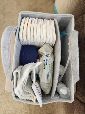 Parker Baby Co. Felt Diaper Caddy Large - Gray : Target