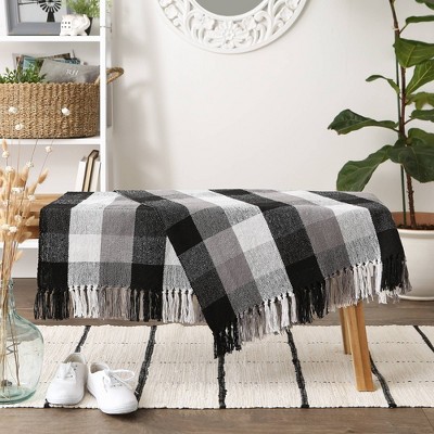 50"x60" Check Throw Blanket Black - Design Imports : Target