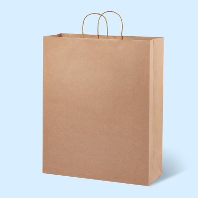 Xlarge Solid Natural With White Polka Dots Gift Bag - Spritz™ : Target