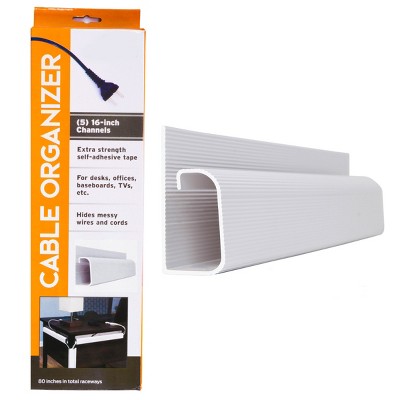 Monoprice Cable Tray Organizer - Black, Under Desk Cord Management ...