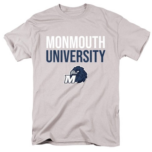 Campus Lab Monmouth University Official Stacked Adult T-shirt, Silver ...