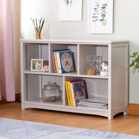 Guidecraft Kids' Classic Bookshelf - Gray: Children's Wooden Storage ...