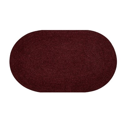 42" X 66" Chenille Tweed Collection Burgundy & Mauve Reversible Indoor ...