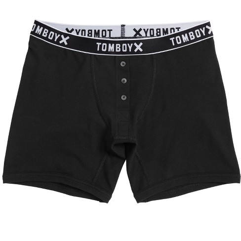 Tomboyx Adult 6" Fly Boxer Briefs Underwear, Cotton Stretch Comfortable ...