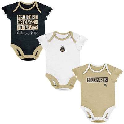 Ncaa Purdue Boilermakers Infant Girls' 3pk Bodysuit Set - 6-9m : Target