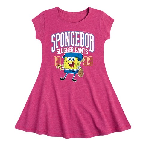 Girls' - Spongebob Squarepants - Spongebob Slugger Pants Fit & Flair ...