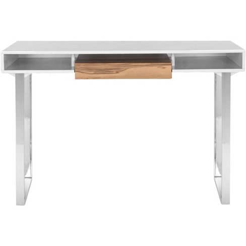 Metropolitan Computer Desk - White/chrome - Safavieh : Target