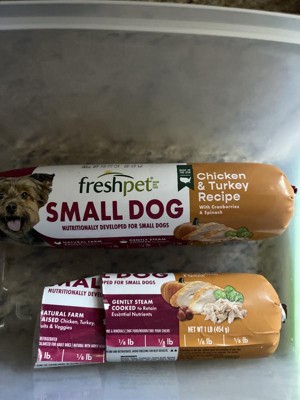 Freshpet Select Roll Small Wet Dog Chicken & Turkey Recipe Refrigerated ...