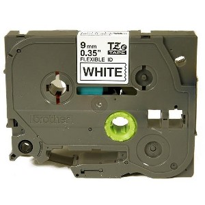 Brother P-Touch TZeFX221 Black on White Flexible ID Label Tape: 3/8in x ...