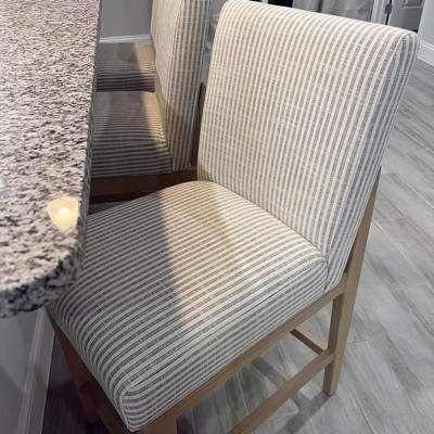 Upholstered Natural Wood Slipper Counter Stool - Hearth & Hand™ With ...