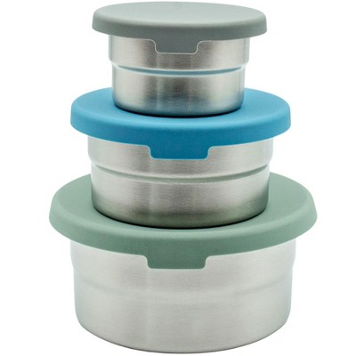 WeeSprout Stainless Steel Food Storage Containers, Leakproof Silicone ...