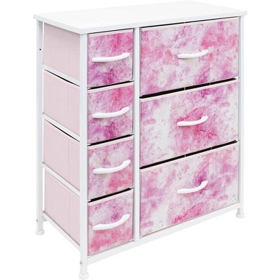 Sorbus 7 Drawers Chest Dresser - Tie Dye Pink : Target