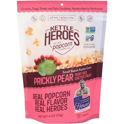 Kittle Heroes Prickly Pear Kettle Corn - Case Of 6 - 4 Oz : Target