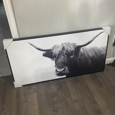 47" X 24" Highland Cow Framed Canvas - Threshold™ : Target