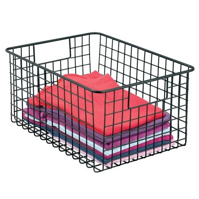 Mdesign Metal Wire Storage Basket Bin For Closets : Target