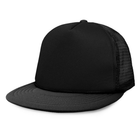 Dalix Flat Billed Baseball Cap Adjustable Hat Size M L Xl In Black : Target
