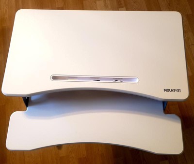 Mount-it! Height Adjustable Mobile Computer Cart, Rolling Desktop ...