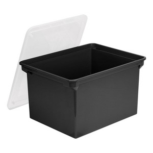 Storex Plastic File Tote, Letter/Legal Files, 18.5" x 14.25" x 10.88 ...