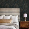Tempaper Estate Damask Charcoal Non Pasted Wallpaper : Target