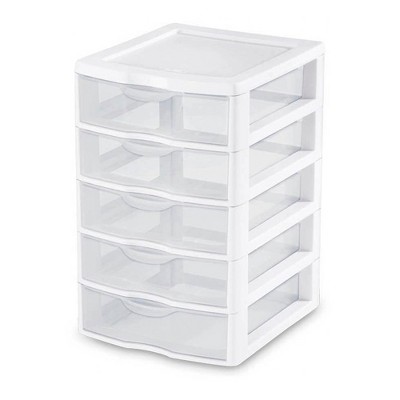 Sterilite Clearview Compact Stacking 3 Drawer Storage Organizer System ...