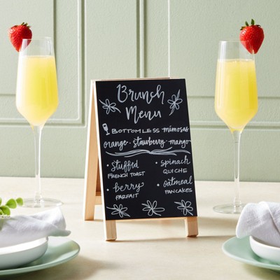 Juvale 2 Pack Small Easel Chalkboard For Tabletops, Restaurant Menu ...