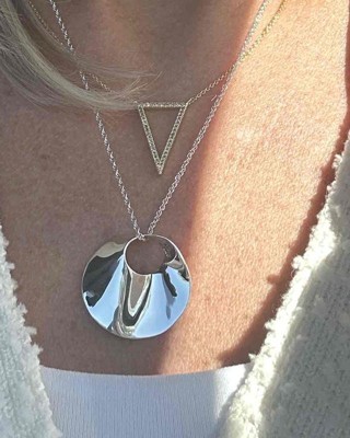 Women's Sterling Silver Twist Medallion Pendant Chain Necklace (18 ...