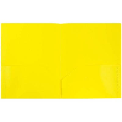 Jam 6pk Pop 2 Pocket School Presentation Plastic Folders Yellow : Target