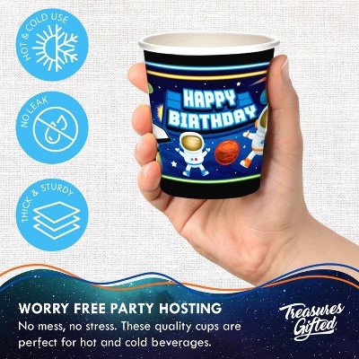 Treasures Gifted Outer Space Cups - Outer Space Party Supplies - 24 ...